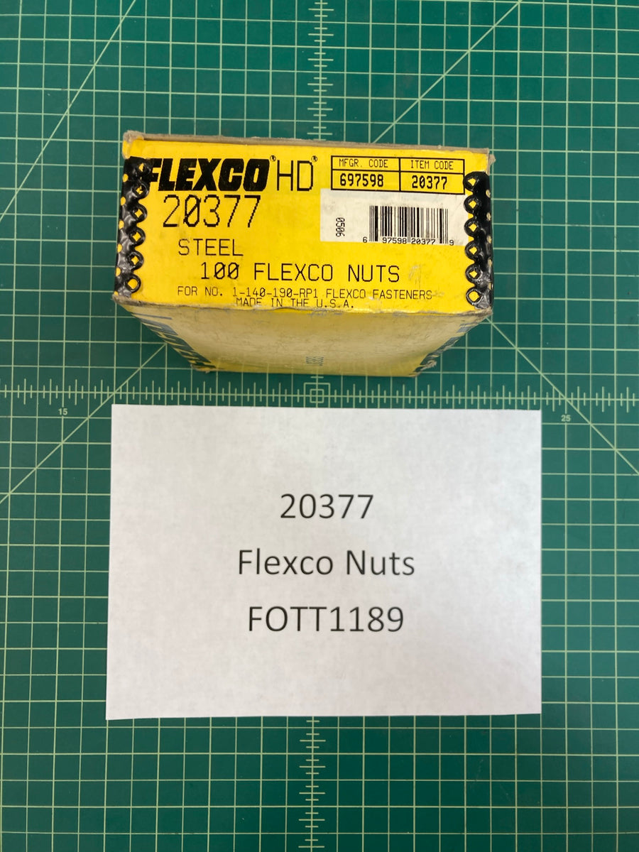 FLEXCO CONVEYOR BELT SYSTEM STEEL NUTS 20377 – flyoffthetruck.com