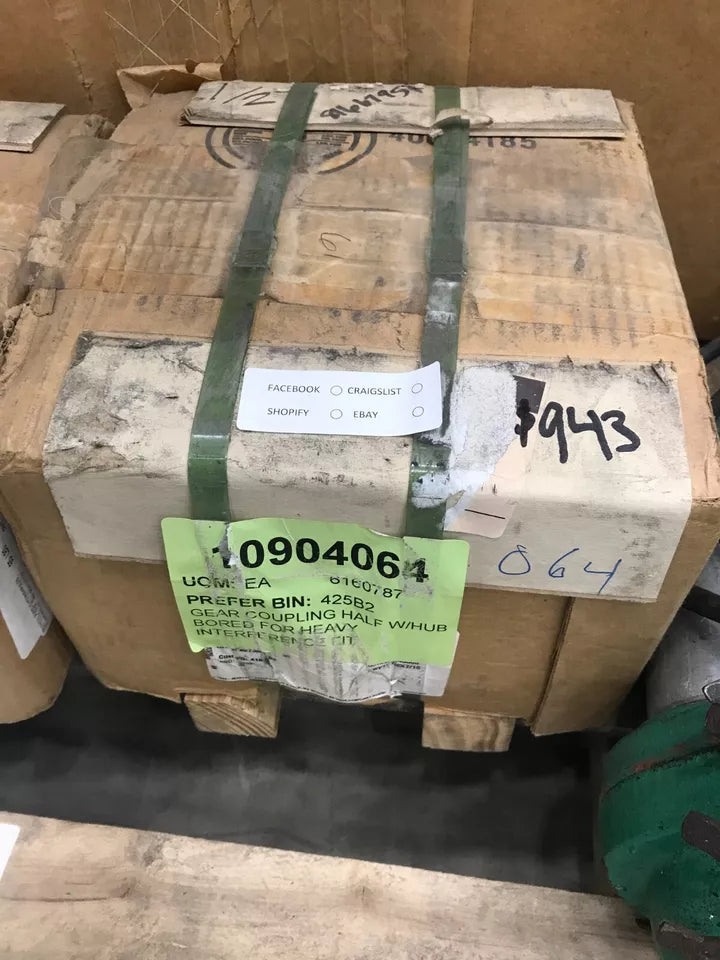 GEAR COUPLING HALF W/HUB BOREDFOR HEAVY INTERFERENCE FIT ...