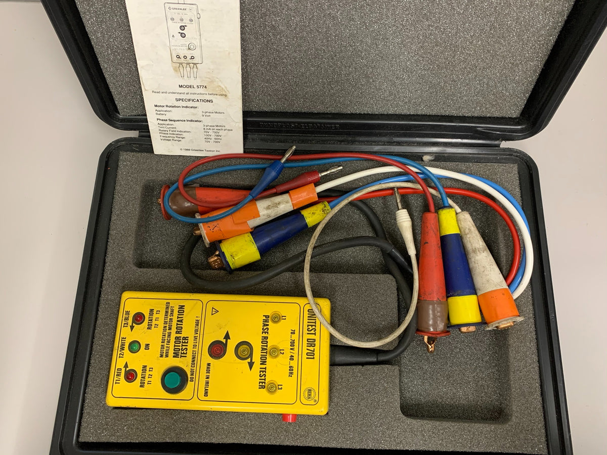 Greenlee Motor Rotation and Phase Sequence Indicator 5774 ...